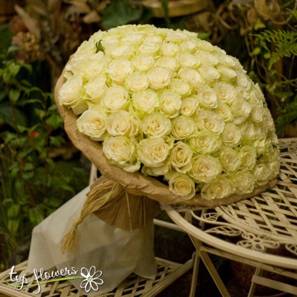 Top-Flowers Bouquet of 101 white roses. Whole country delivery
