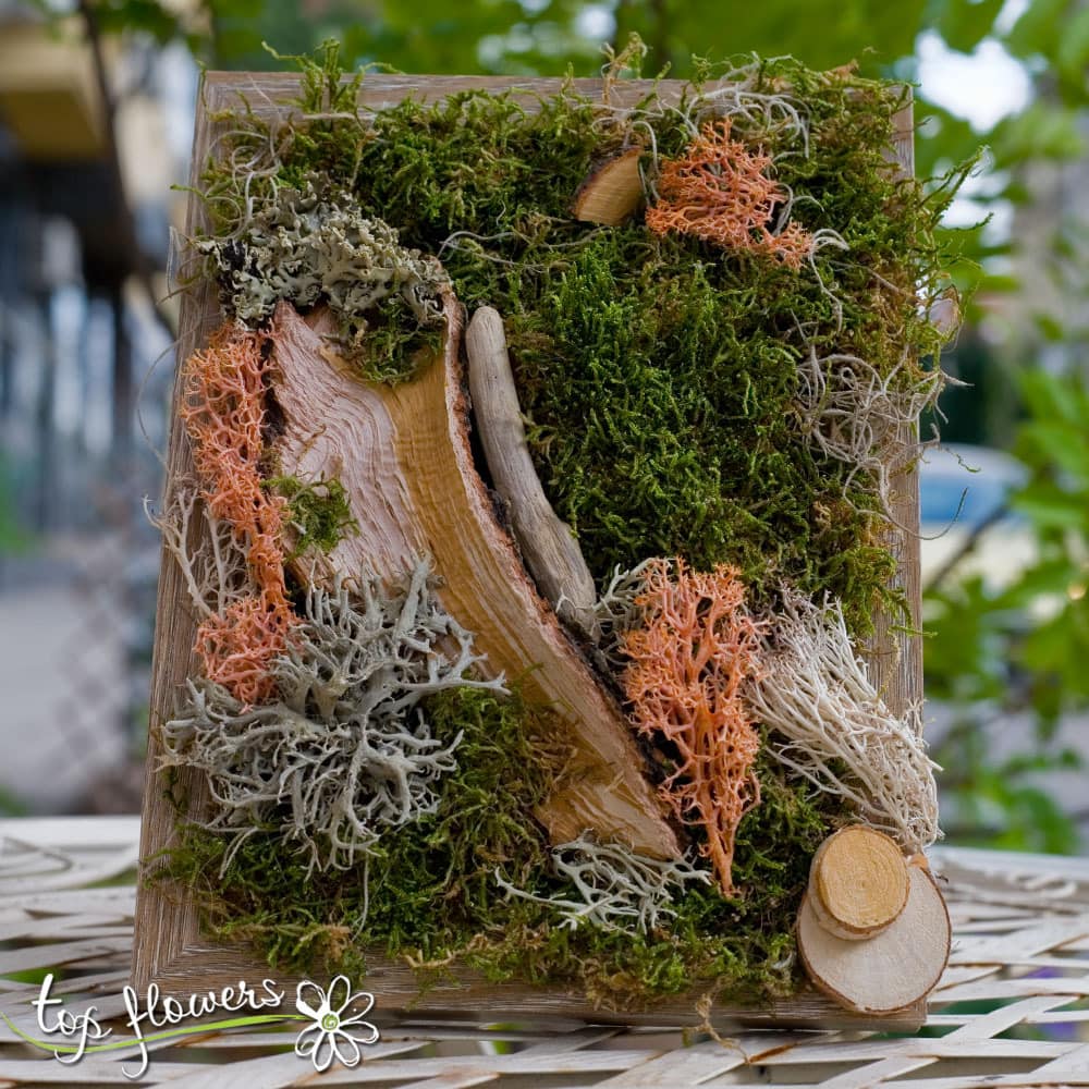 Hand crafted picture | Wooden Crust | Mini | Top Flowers.com